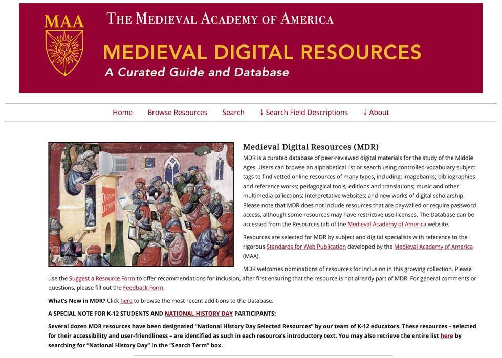 Medieval Academy of America promotes scholarship in a digital ...